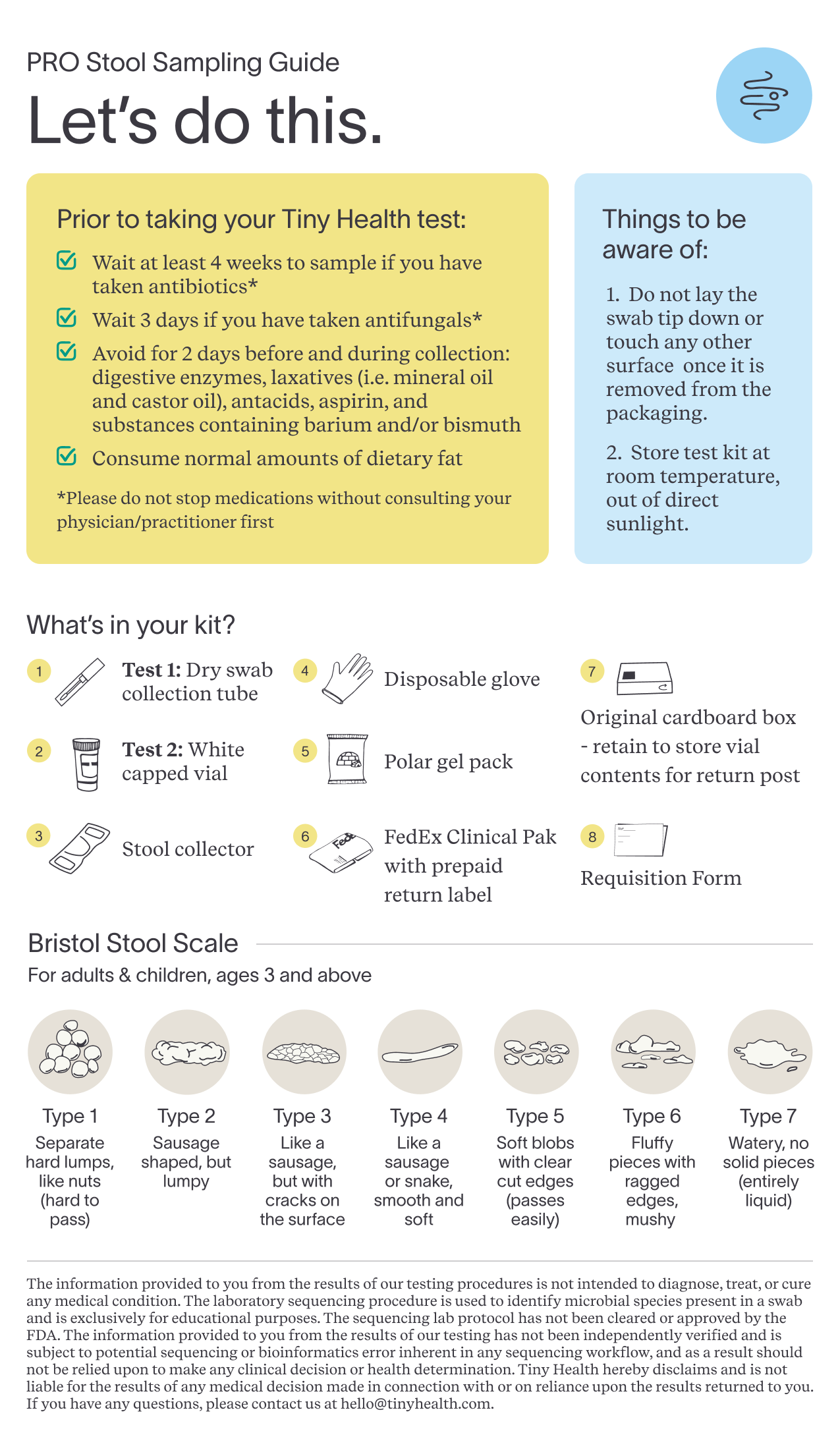 Tiny Health PRO Collection Instructions – Tiny Health