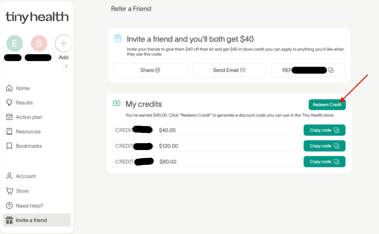 How to Redeem Store Credit Earned From Someone Using My Referral Code ...